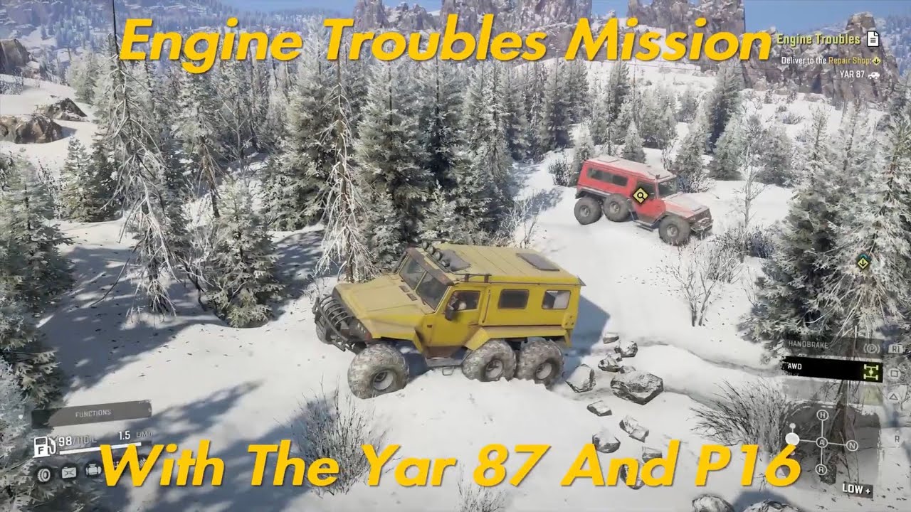 SnowRunner Engine Troubles Mission With The Yar 87 And P16 - YouTube