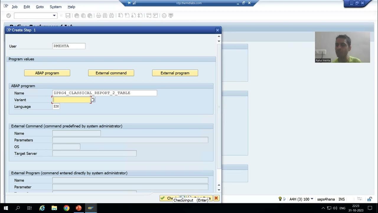 67 Additional Abap Concepts Background Jobs Sm36 And Sm37 Part1 Youtube