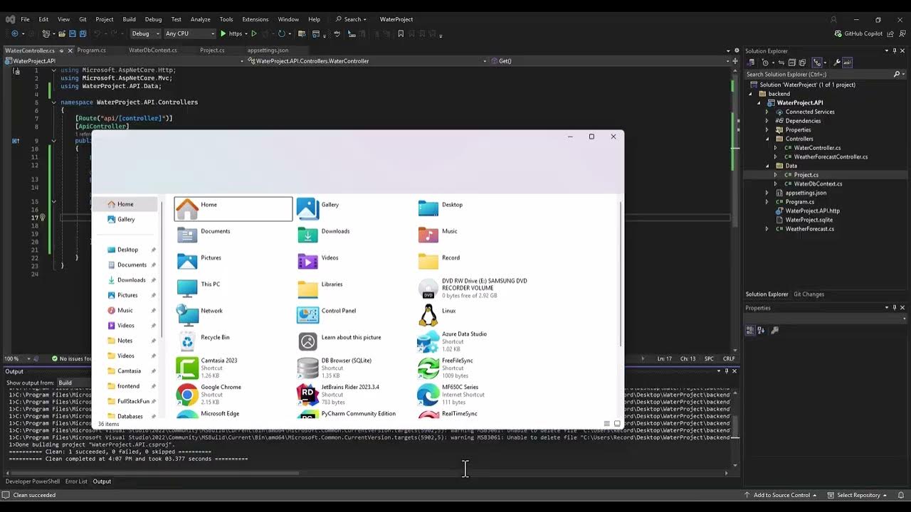 (React & .NET) Water Project, Phase 01 - 06 - Errors - YouTube