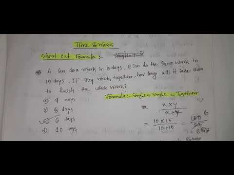 Time & Work math: short cut formula solve in 5 seconds.(bcs, bank math preparation) - YouTube