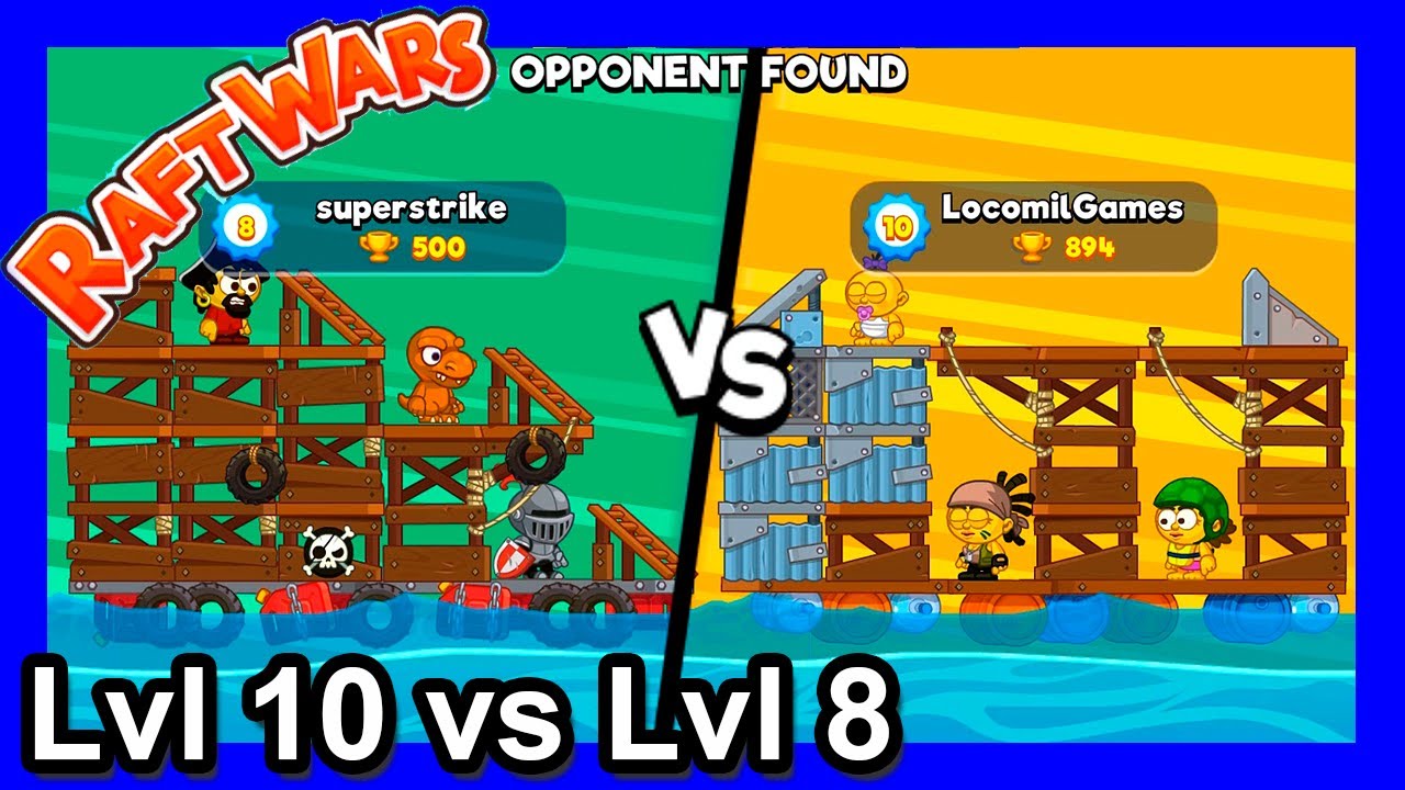 How to Win Raft Wars Multiplayer - Lvl10 vs Lvl8 - poki.com - YouTube