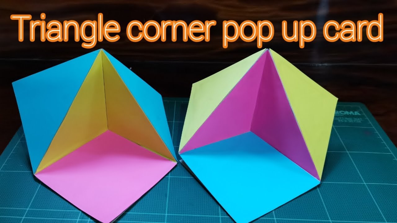 Triangle corner pop up card | วิธีทำการ์ดแบบง่ายๆ | ป๊อปอัพ| pop up ...