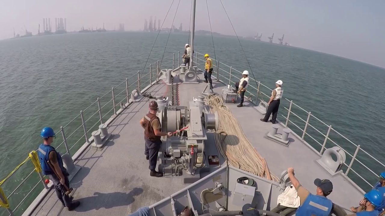 USS Devastator Anchoring At Sea - YouTube