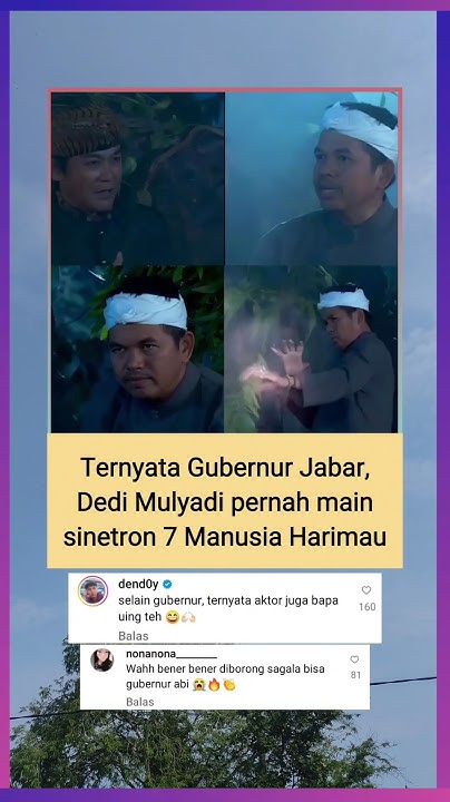 Gubernur Jabar Dedi Mulyadi Ternyata Pernah Jadi Aktor Sinetron di 7 Manusia Harimau #KDM - YouTube