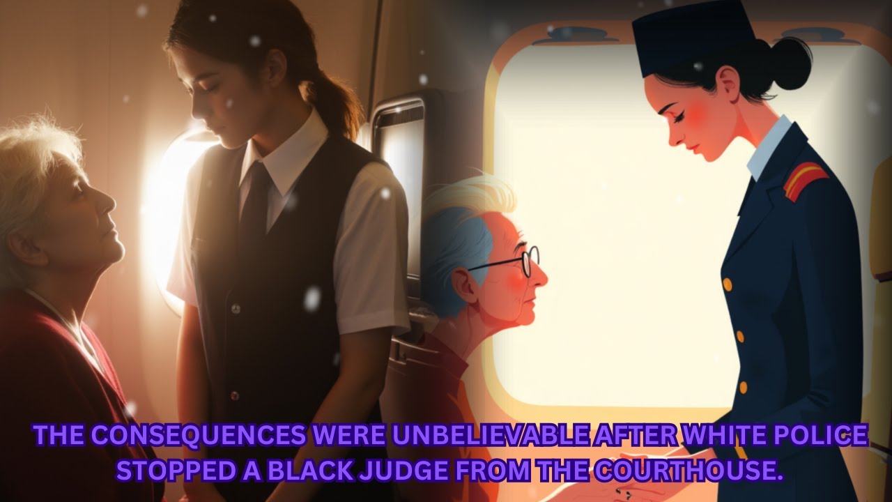 Flight attendant pushed old black woman,unexpectedly her thoughtless ...