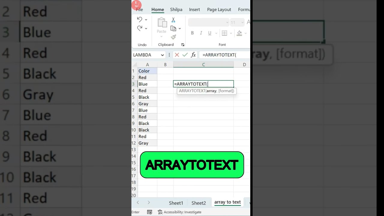New Formula In Excel ARRAY TO TEXT How To Use Array To Text In Excel New Formula In Excel ARRAY TO TEXT How To Use Array To Text In Excel