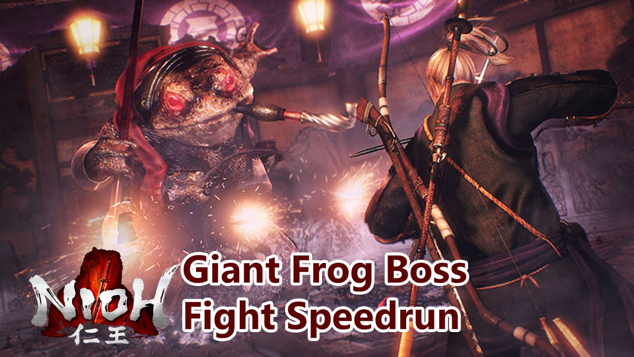 Nioh Giant Frog Boss Fight Speedrun - YouTube