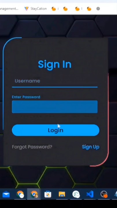 Animated Login Form Using Html And Css Loginform Html Css Cssanimations Htmlcss Youtube