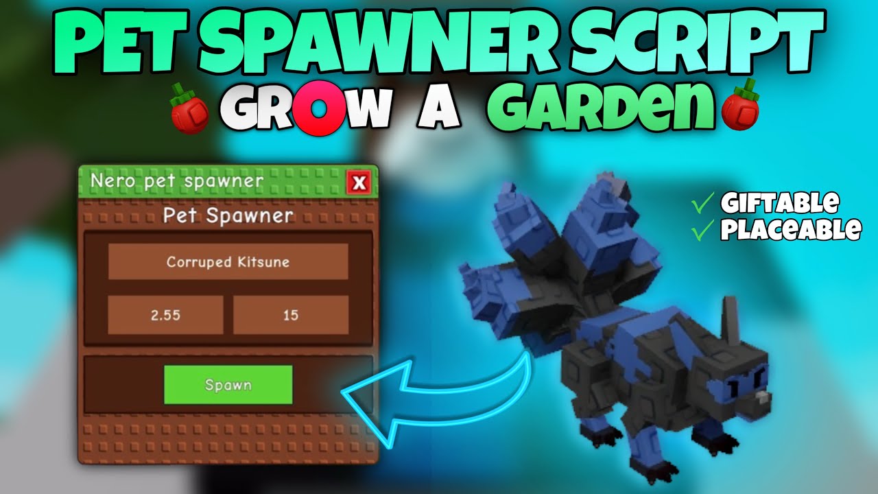 🦝 PET SPAWNER 🦝 | GROW A GARDEN SCRIPT | FREE SCRIPT NO KEY - YouTube