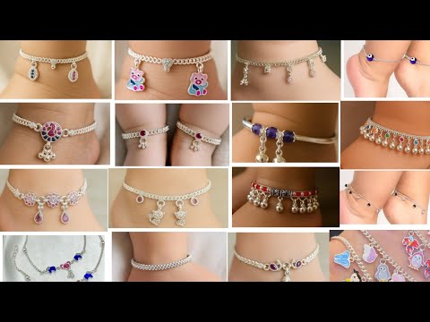 Silver anklet designs for baby girl with weight and price 2025 // chandi payal designs bacchon ki 