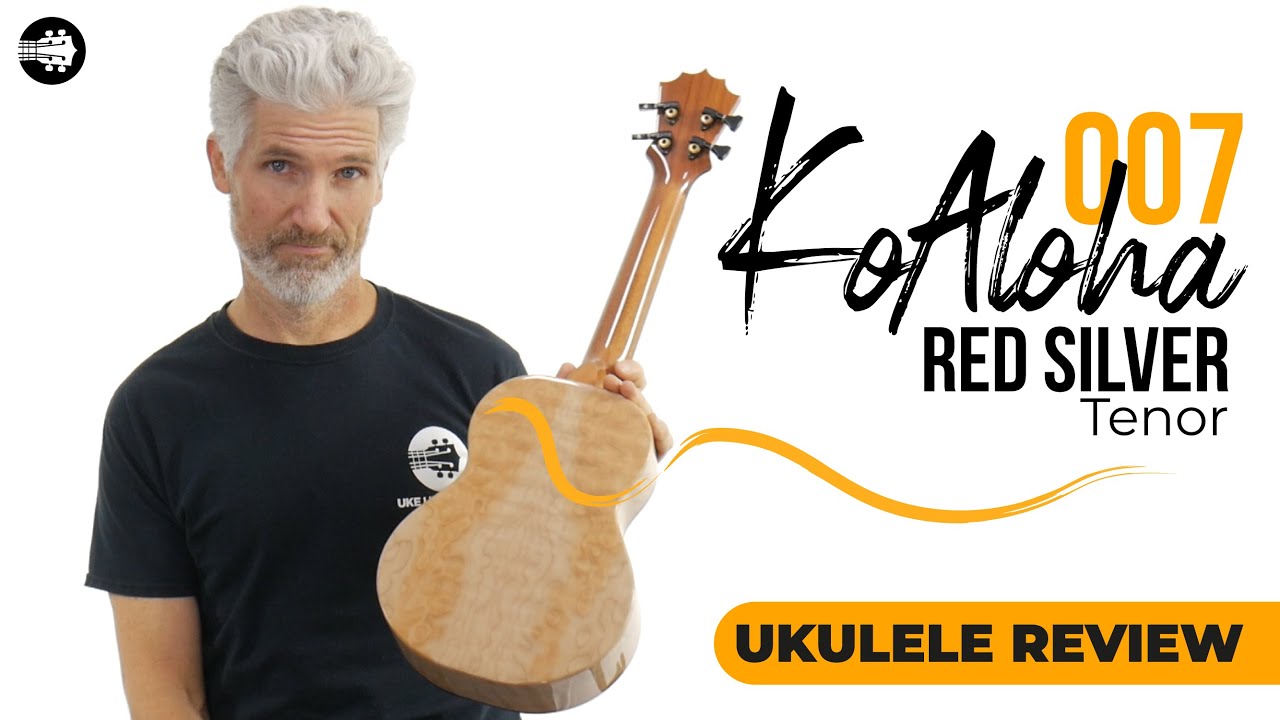 KoAloha Red Label Silver Anniversary Tenor Ukulele 007 "James Bond ...