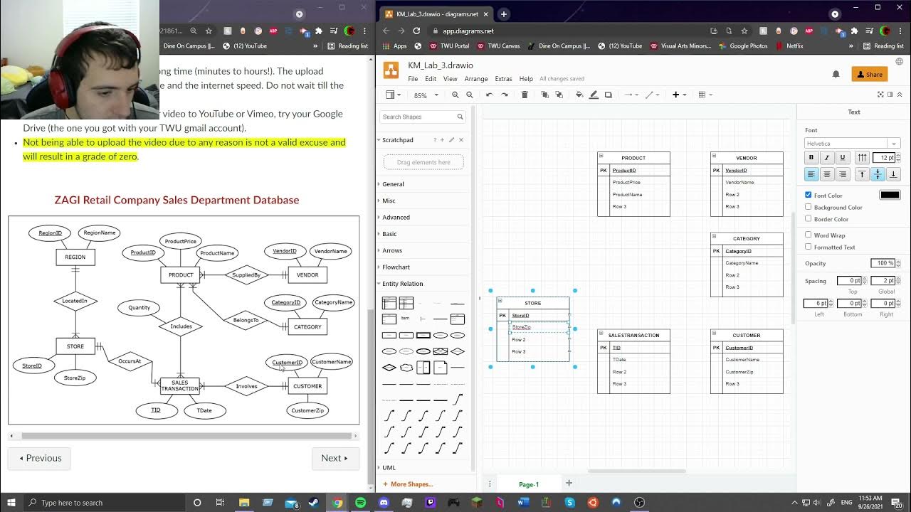 Lab 3: Converting ER diagram into relational schema - YouTube