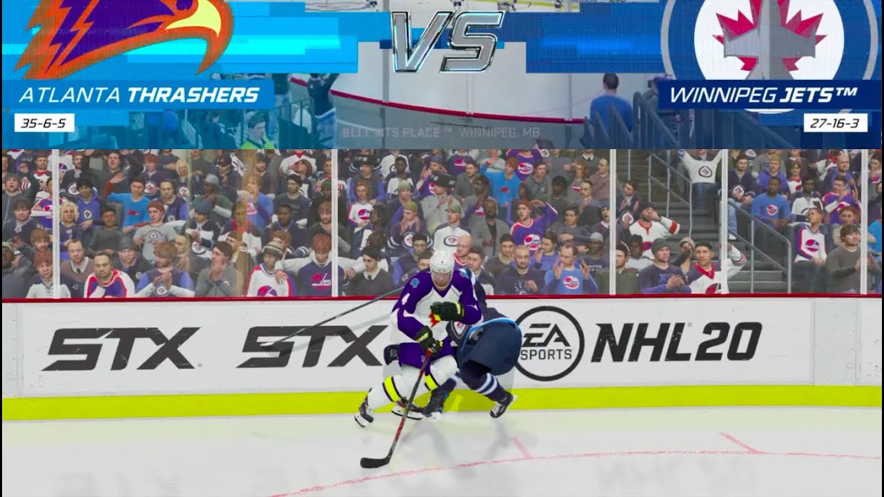 NHL 20 Atlanta Thrashers Franchise-Year 2 Game 47 at Winnipeg Ep 145 ...