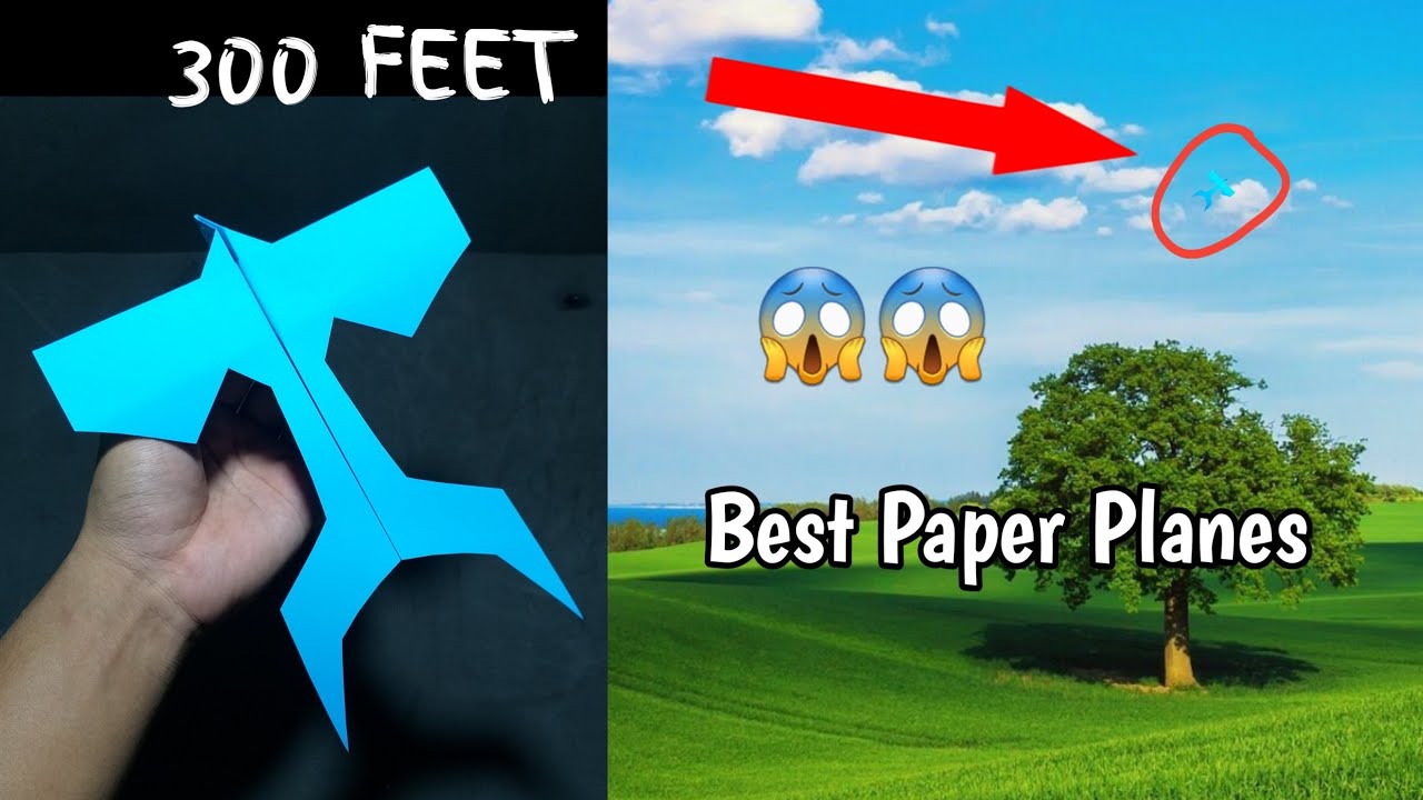 Unique Paper airplanes Flying far | how to make paper plane that flies ...