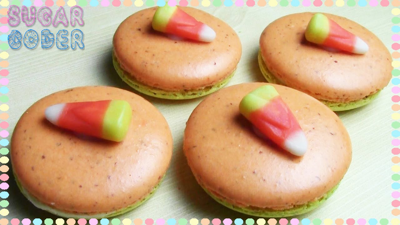CANDY CORN MACARONS COOKIES, HALLOWEEN RECIPE DESSERT IDEAS 🎃 - YouTube
