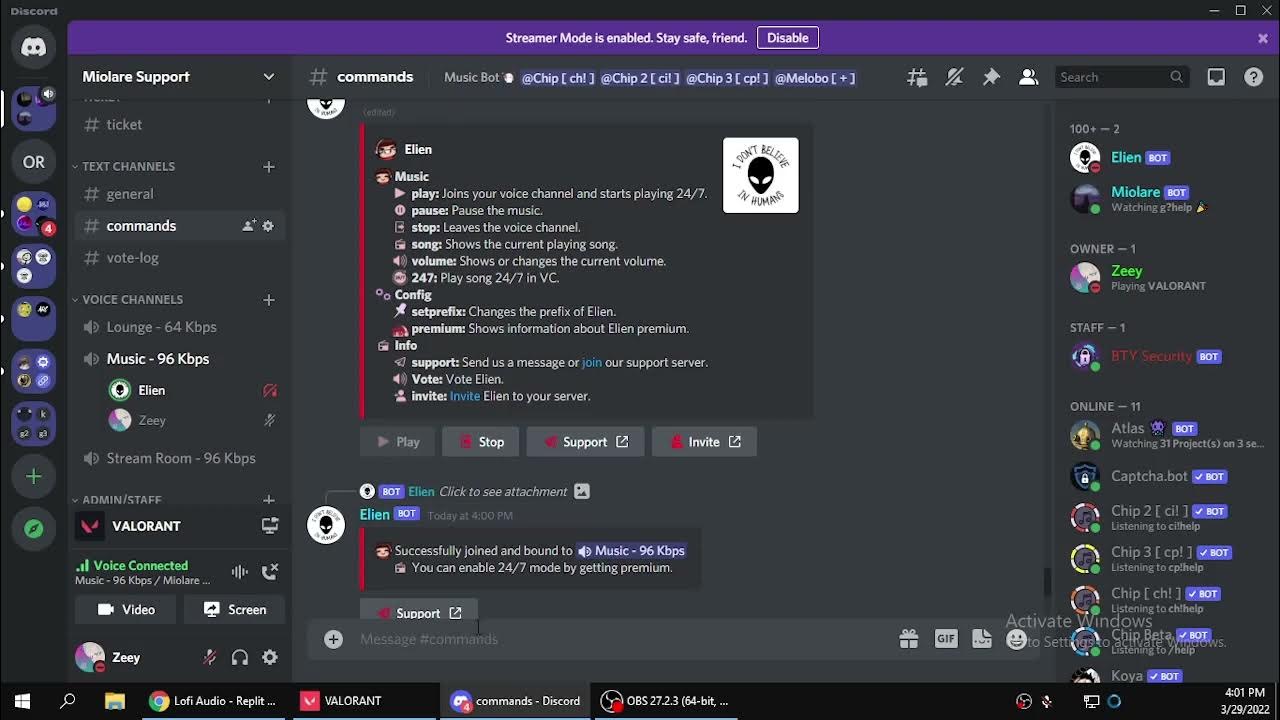 Lofi Music Bot 24/7 No Coding Replit - YouTube