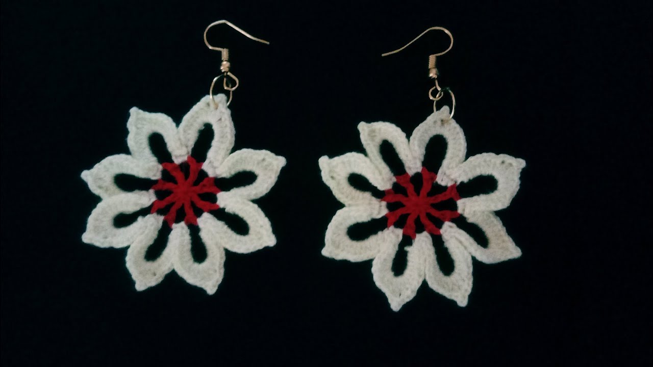 Easy crochet earring pattern beginners friendly - YouTube