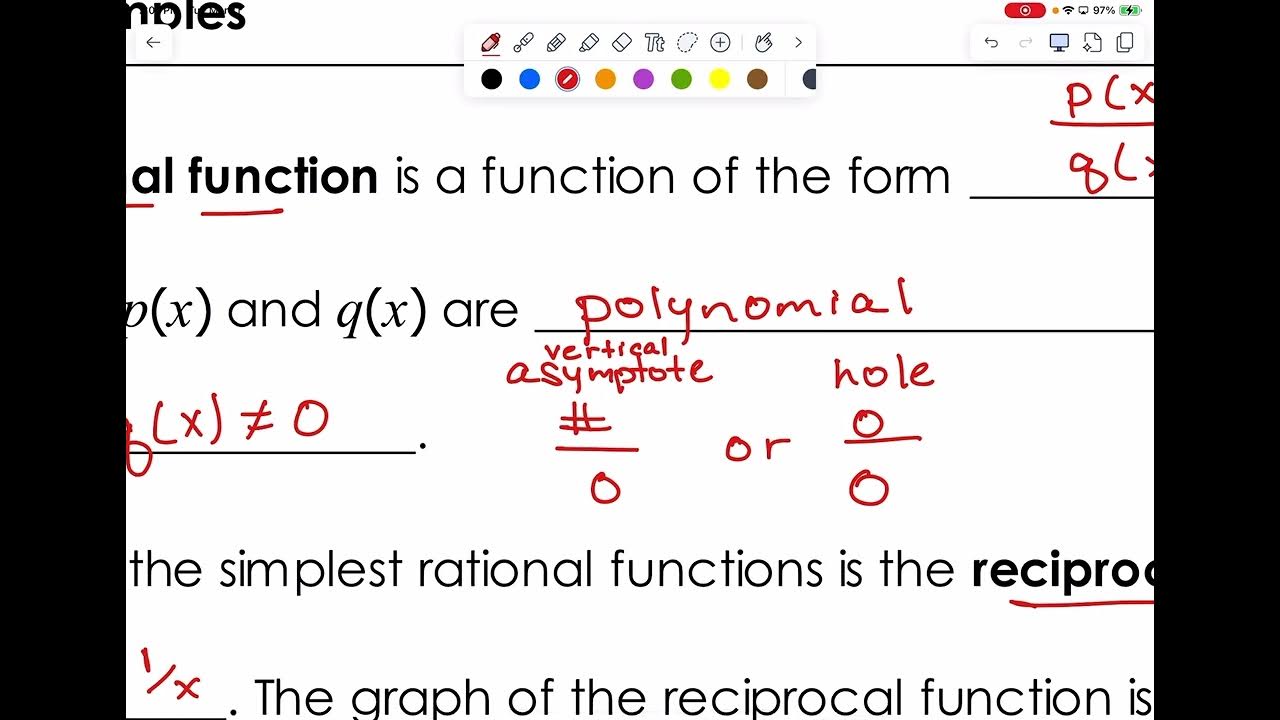 Rational Function Review & Graph Intro - YouTube