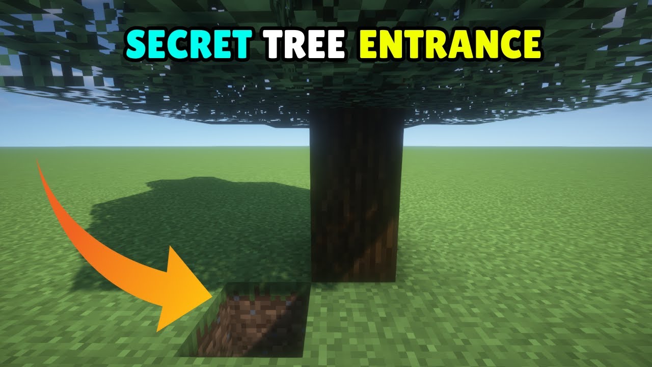 SECRET TREE ENTRANCE BUILD IN MINECRAFT - YouTube