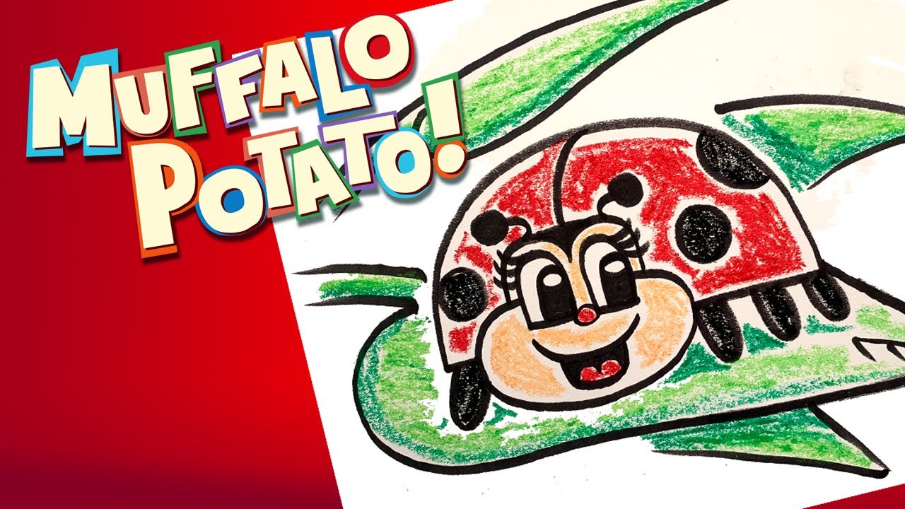How To Draw a CUTE LADYBUG with MUFFALO POTATO - YouTube