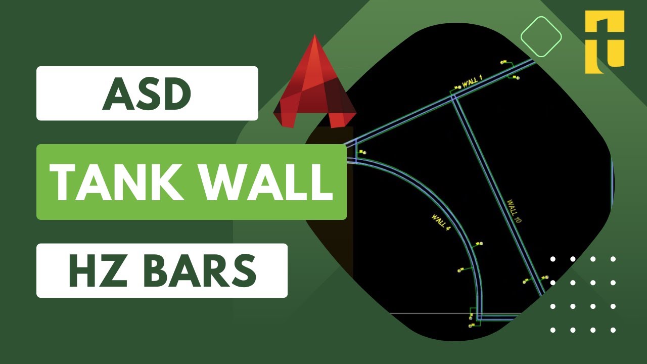 ASD - ازاي ترسم تسليح الخزانات - التسليح الافقي | Tanks - Hz bars 01 ...