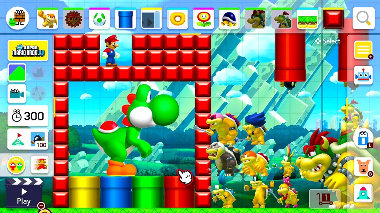 Hard Level! Super Mario Maker 2 - All Bosses Course Maker Experiment ...