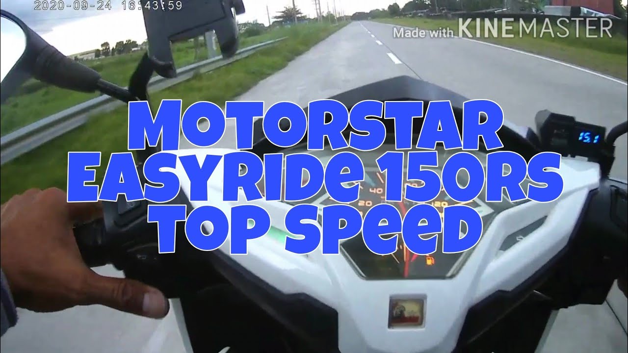 Motorstar Easyride 150rs all stock 110 km/h Top speed - YouTube