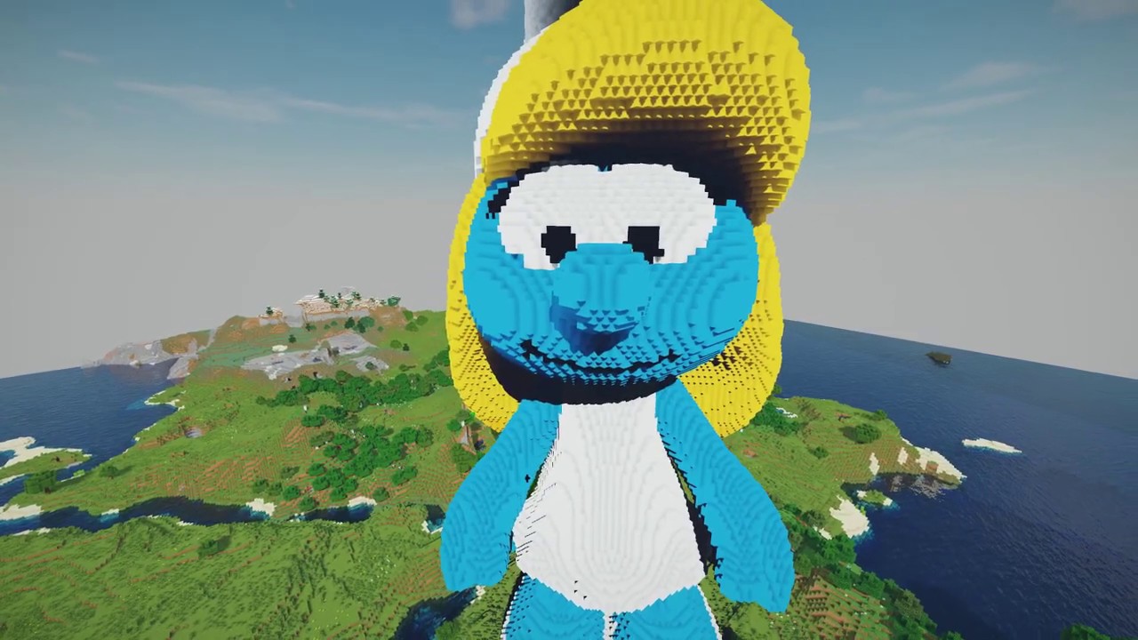 Minecraft Smurfette Build - YouTube