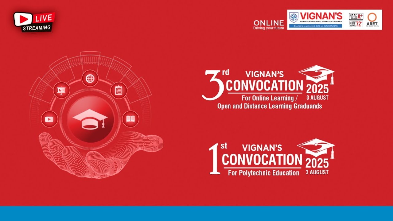 🔴LIVE | 🎓 Vignan’s Online 3rd Convocation Ceremony | Celebrating ...