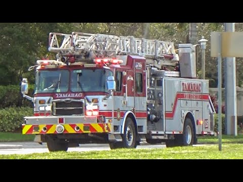 Tamarac Fire Rescue - Quint 15 Responding - YouTube