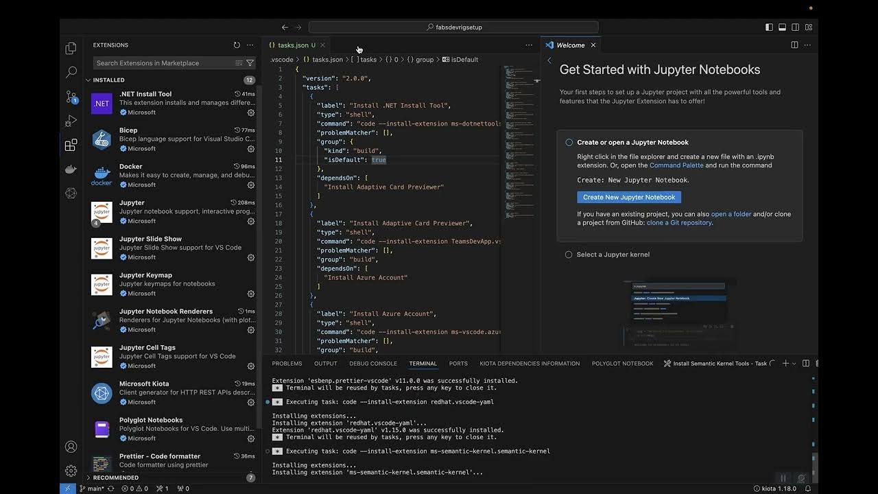 Fabian DevRig setting up VS Code Extensions automatically - YouTube