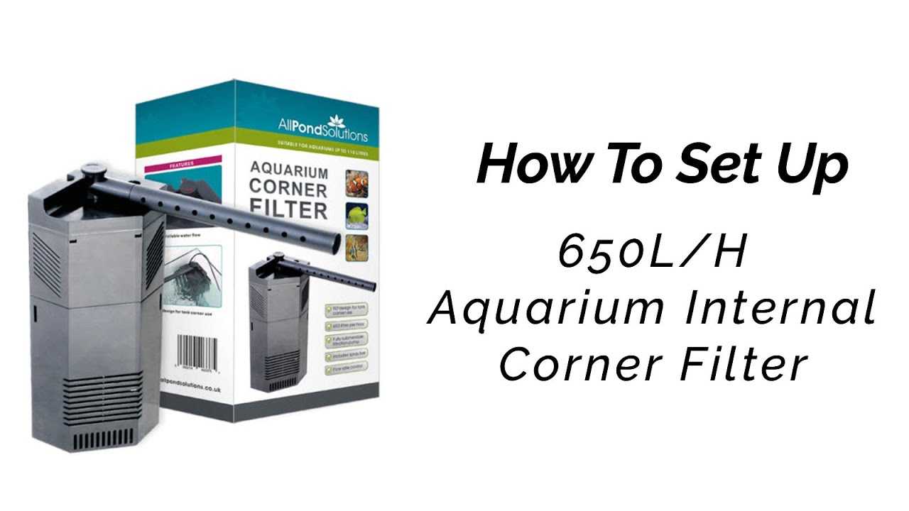 All Pond Solutions 650L/H Aquarium Internal Corner Filter 650-CIF Set ...