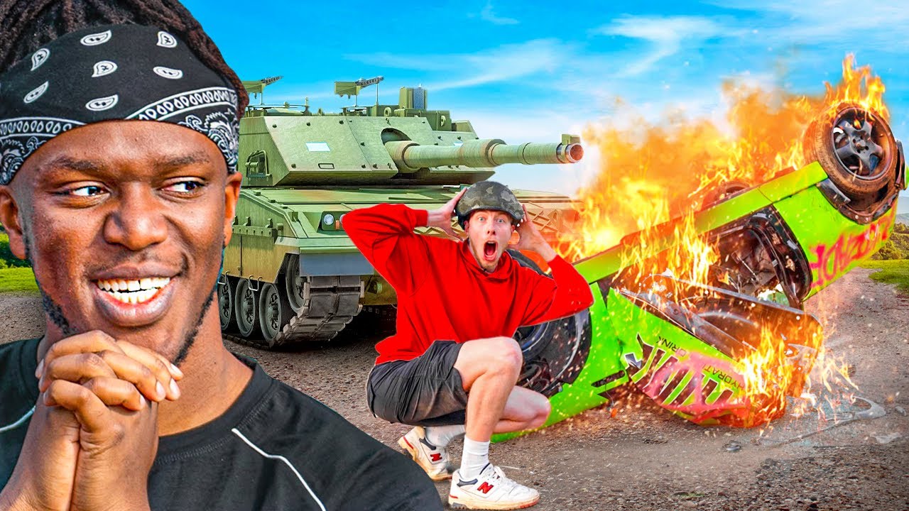 I Destroyed KSI's Car! - YouTube
