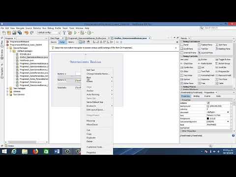 Programa 8: Operaciones Basicas con Interfaz Grafica por NetBeans - YouTube