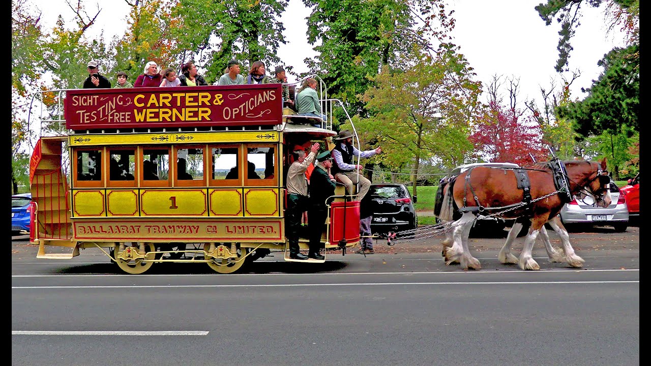 This is BALLARAT'S 1887 HORSE DRAWN TRAM - YouTube