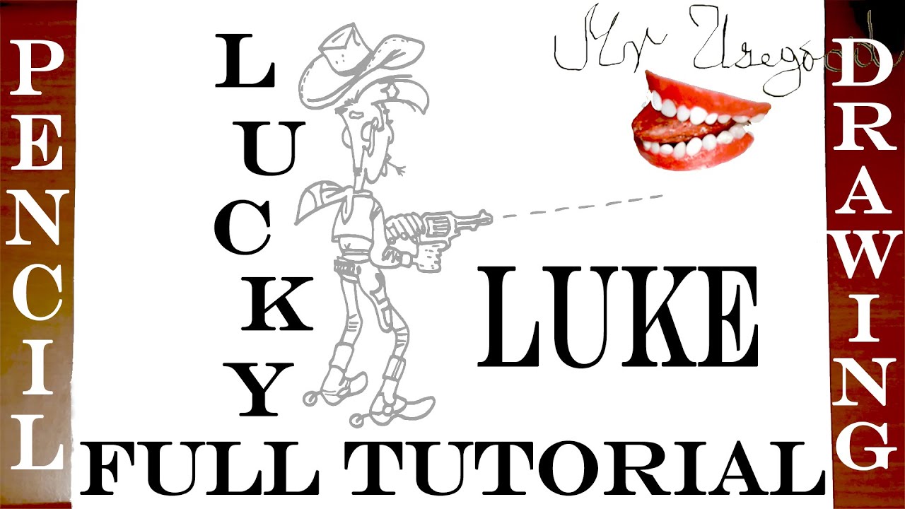 How to Draw LUCKY LUKE Step by Step Easy | PENCIL | DRAWING TUTORIAL ...