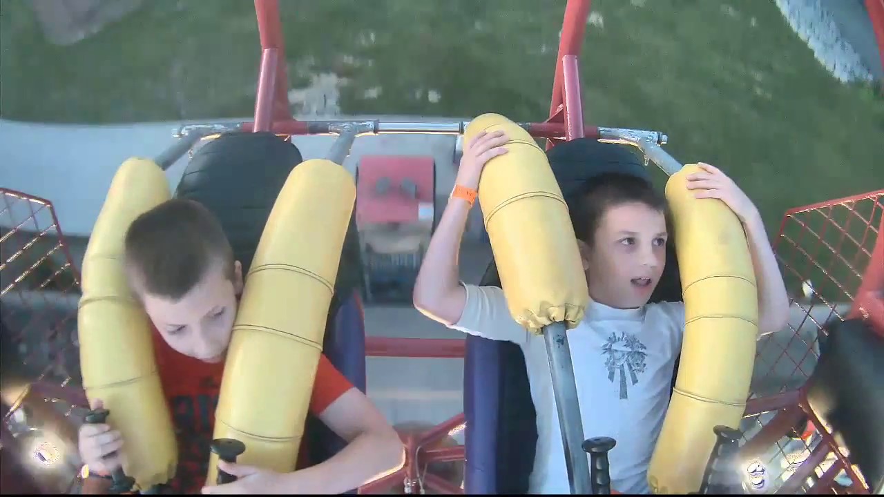 Kid Passes out on Kings Island Slingshot Ride and Kid says tickles in ...
