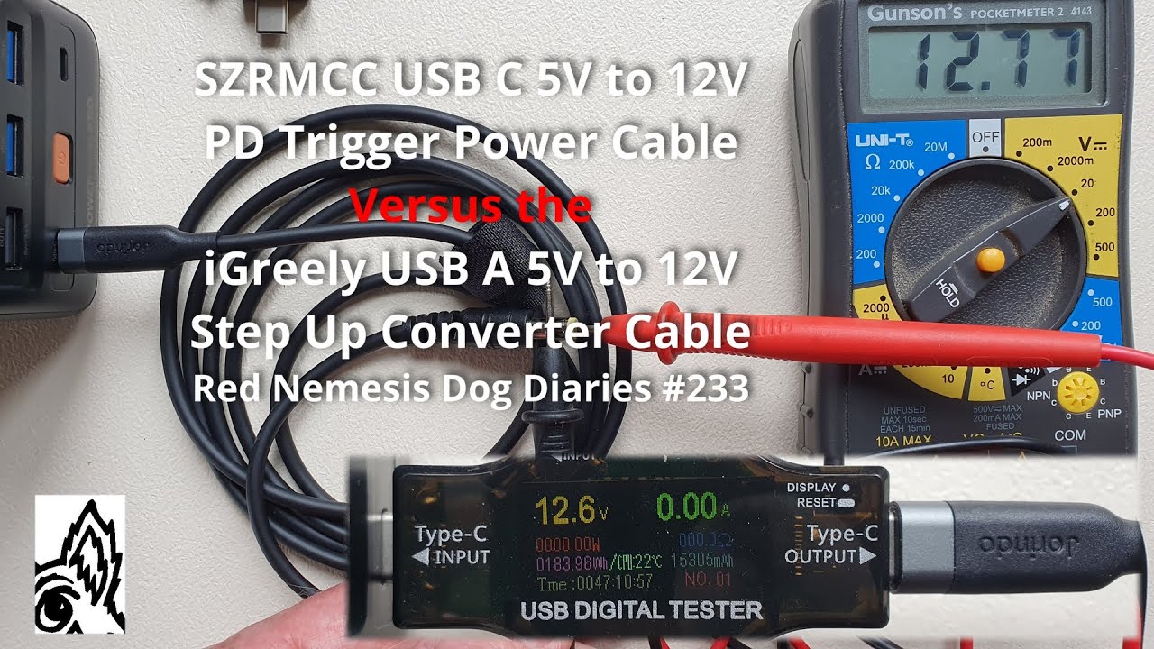 USB C 5V to 12V PD Trigger Power Cable VS iGreely USB A 5V to 12V Step ...