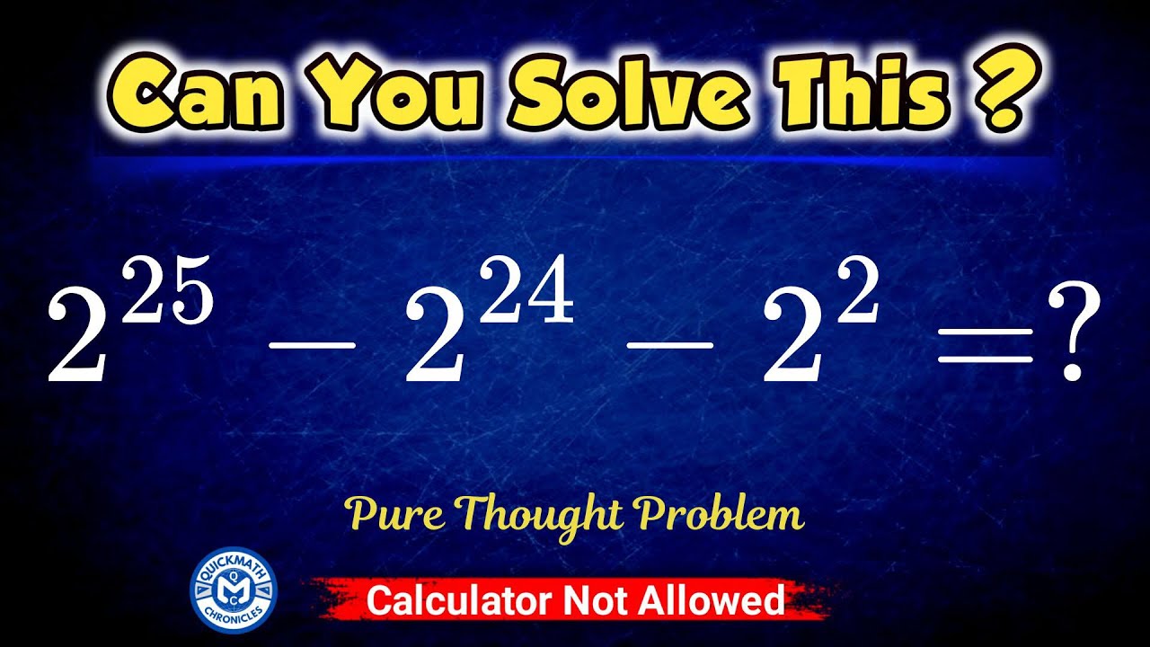 No Calculator | Solve this in Seconds If You’re a Genius | Math ...