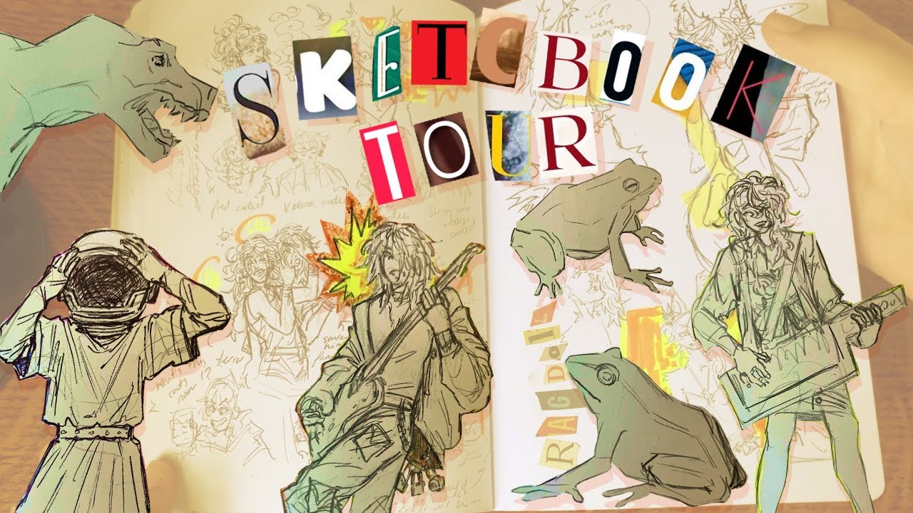 Sketchbook Tour (OCs, Fanart, painting ideas and more...) - YouTube