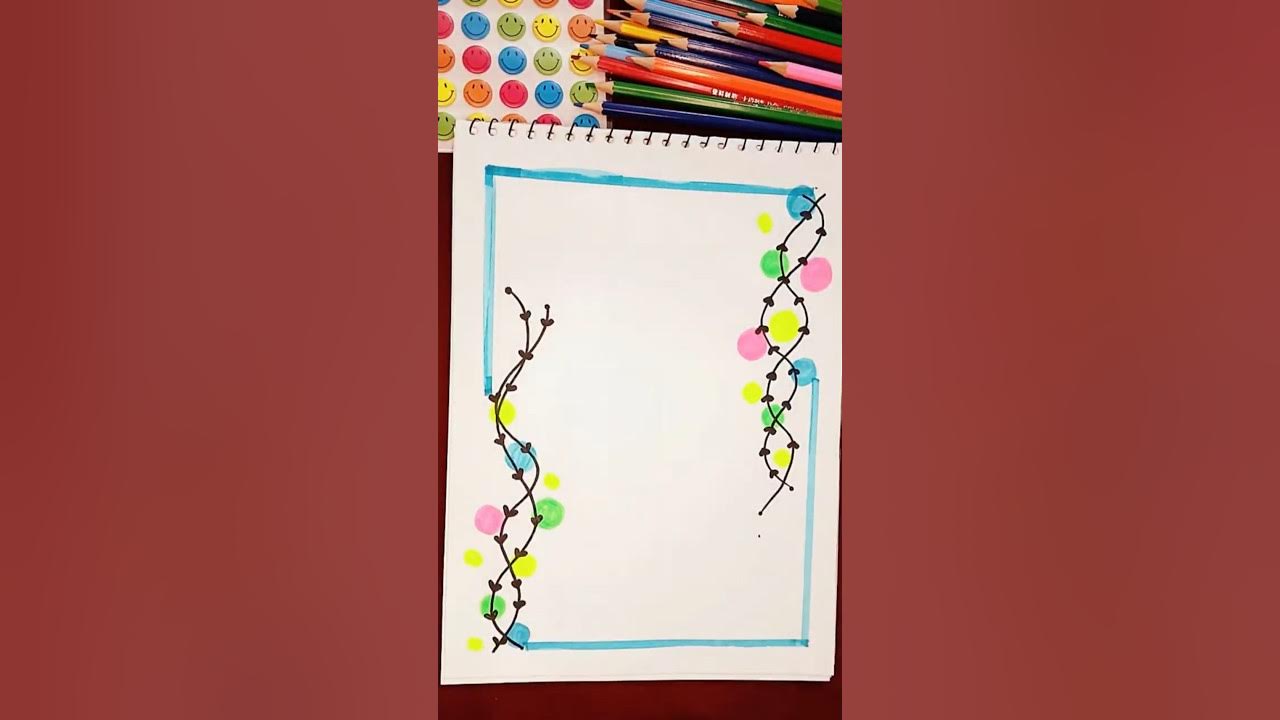 "Beautiful Front Page Design | Easy Notebook Border Design #shorts" # ...