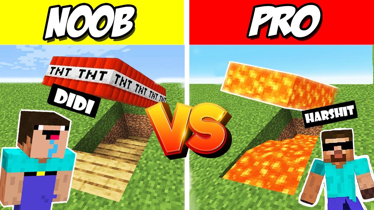 Secret Base Build Challenge With My Sister | NOOB vs Pro Build Battle ...