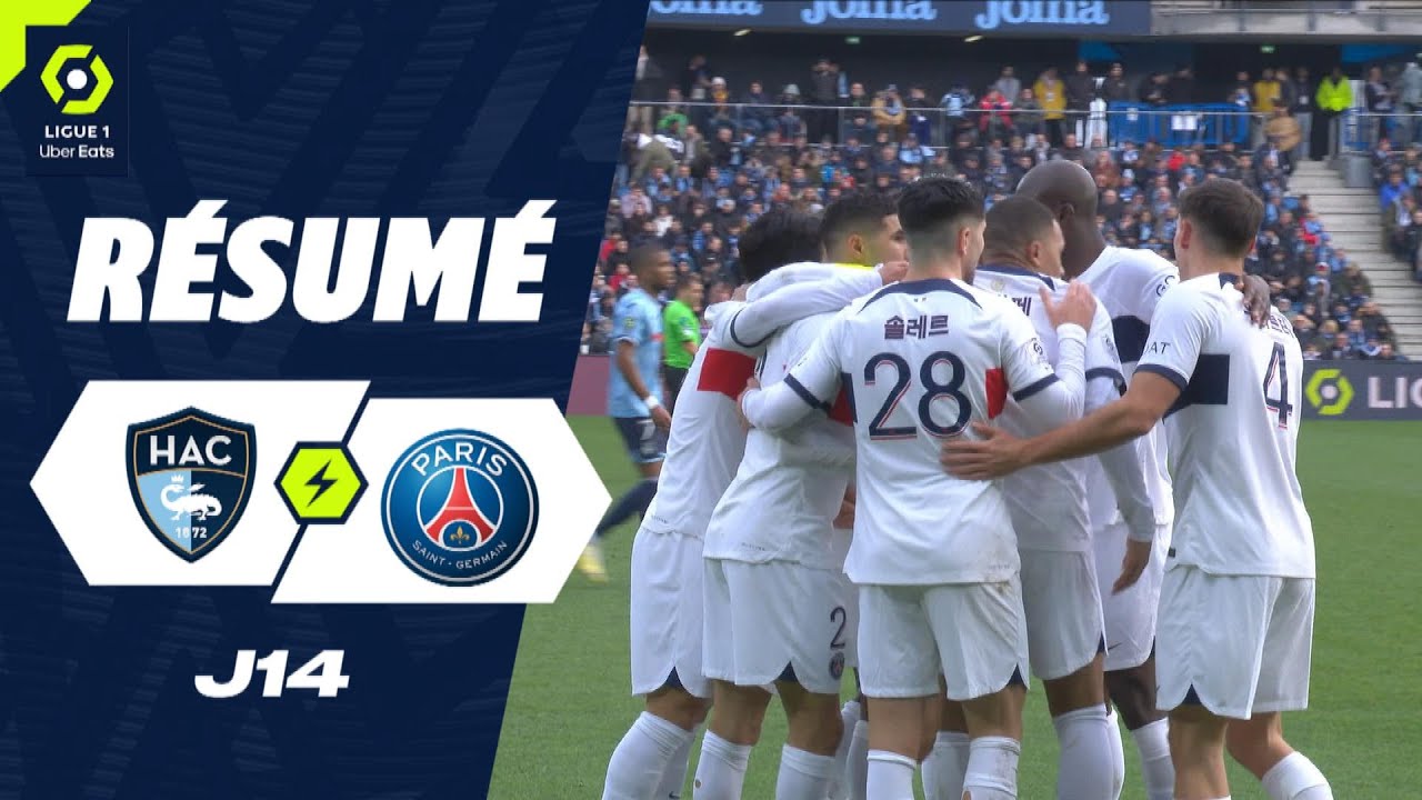HAVRE AC - PARIS SAINT-GERMAIN (0 - 2) - Résumé - (HAC - PSG) / 2023 ...