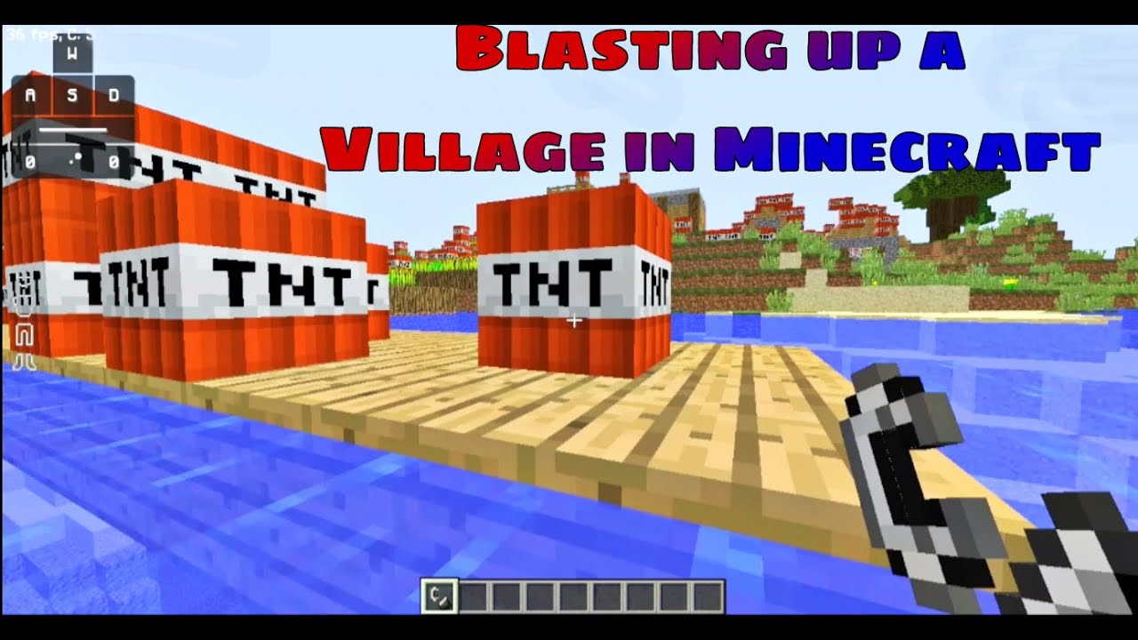 The Explosion of a Whole Village Using TnT in Minecraft - YouTube