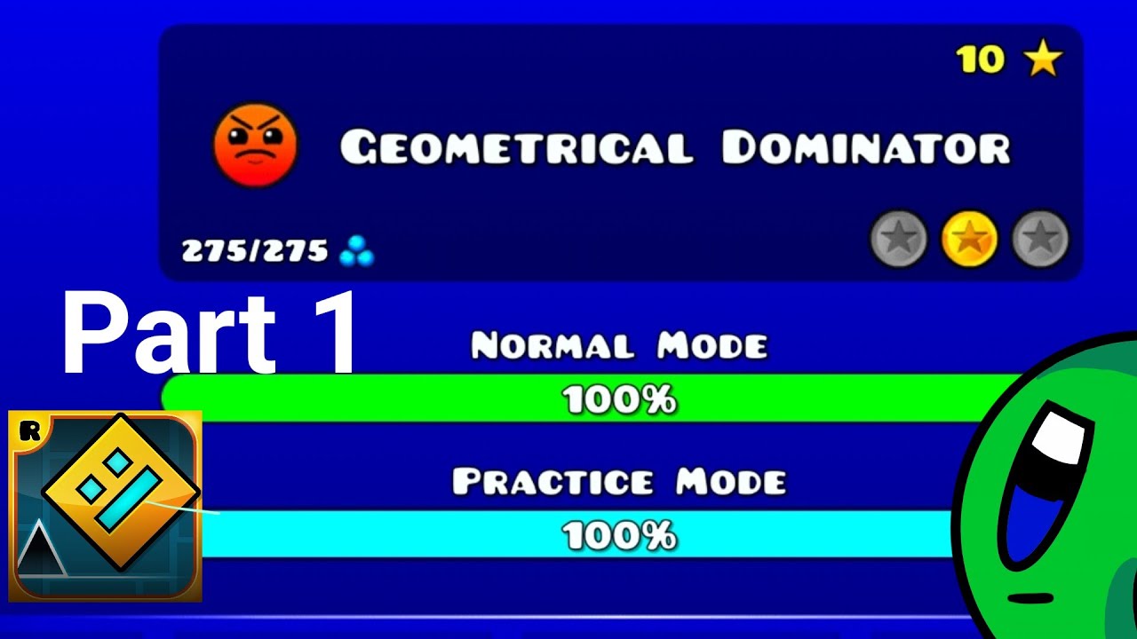I beated Geometrical Dominator a 2nd Time !!(Geometry Dash Part 1 ...