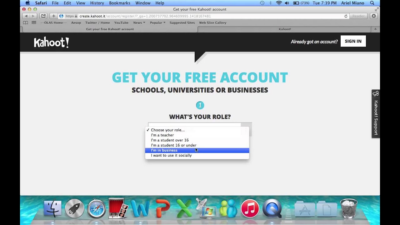 How To Create A Kahoot Account Instruction Uh