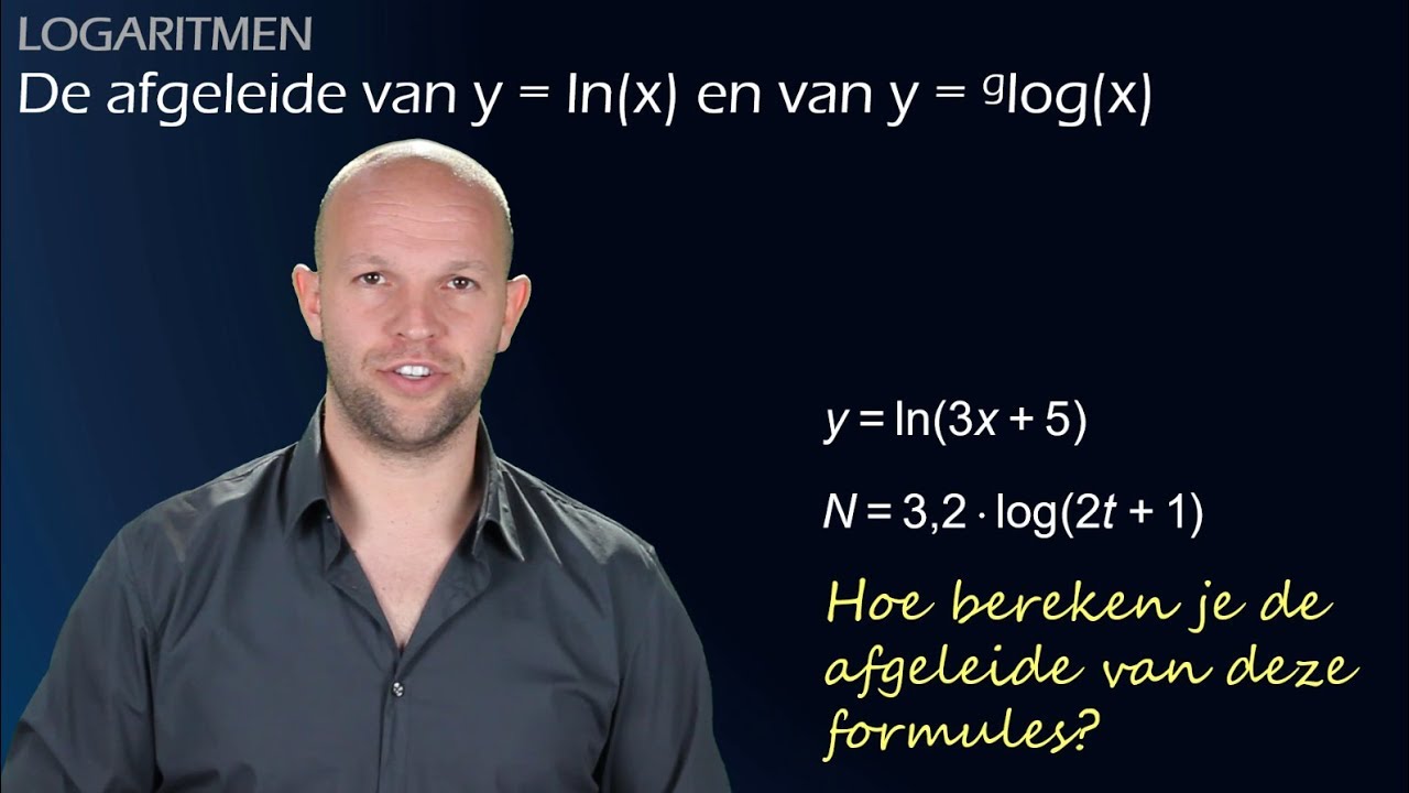 Differentiëren - De afgeleide van y = ln(x) en y = g log(x) (vwo A ...