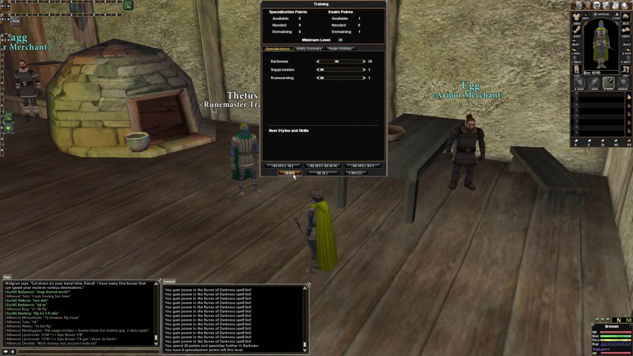 How to respec - Dark Age of Camelot Uthgard Beta - YouTube