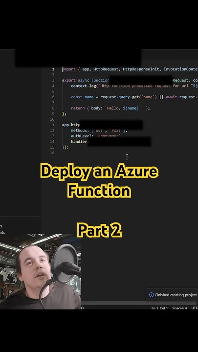 Deploy an Azure Function (Part 2) - YouTube