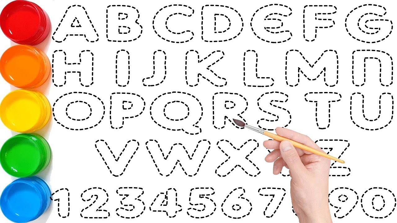 Learn How to Draw and Paint Alphabet and Numbers for Kids Easy // ABC ...